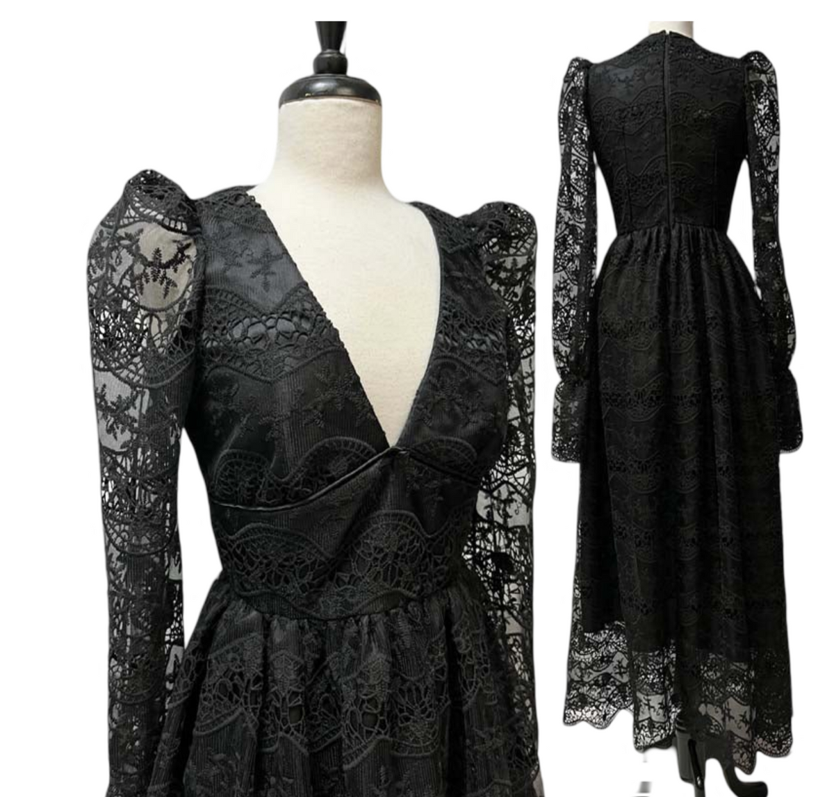 Floria Gown - Black Lace – Blackbird Studios Canada