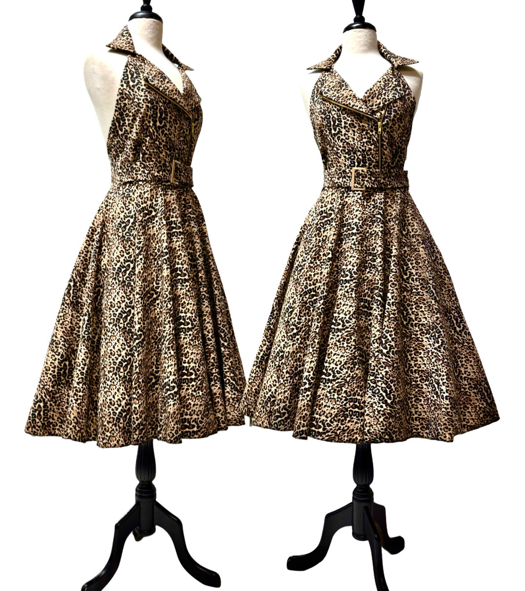Biker Dress- Leopard Print – Blackbird Studios Canada