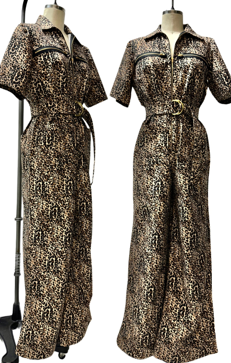 Frankie Coveralls - Leopard Print – Blackbird Studios Canada